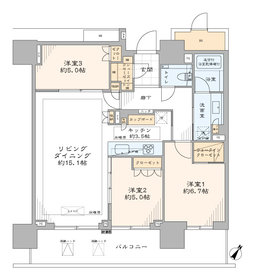 ブランズタワー豊洲 24階｜「豊洲」駅徒歩4分。免震タワマン24階。南東向き眺望良好 | LogRenove(ログリノベ)