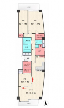 早稲田セントラルハイツ 9階｜「高田馬場」徒歩9分。117平米超、収納豊富な3LDK＋S | LogRenove(ログリノベ)