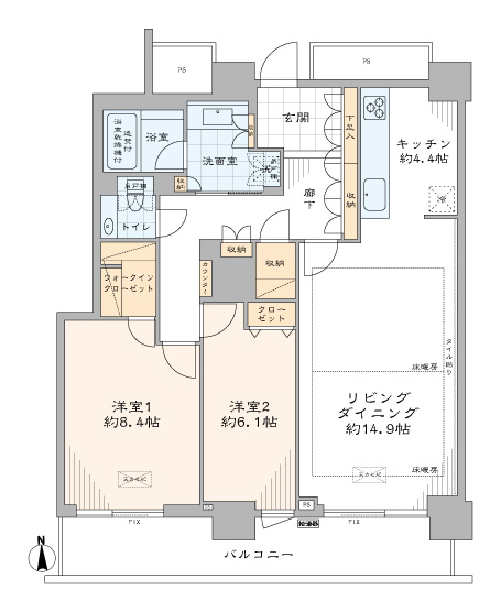 ベイクレストタワー 40階｜複数路線利用可。最上階に位置する眺望良好の2LDK | LogRenove(ログリノベ)