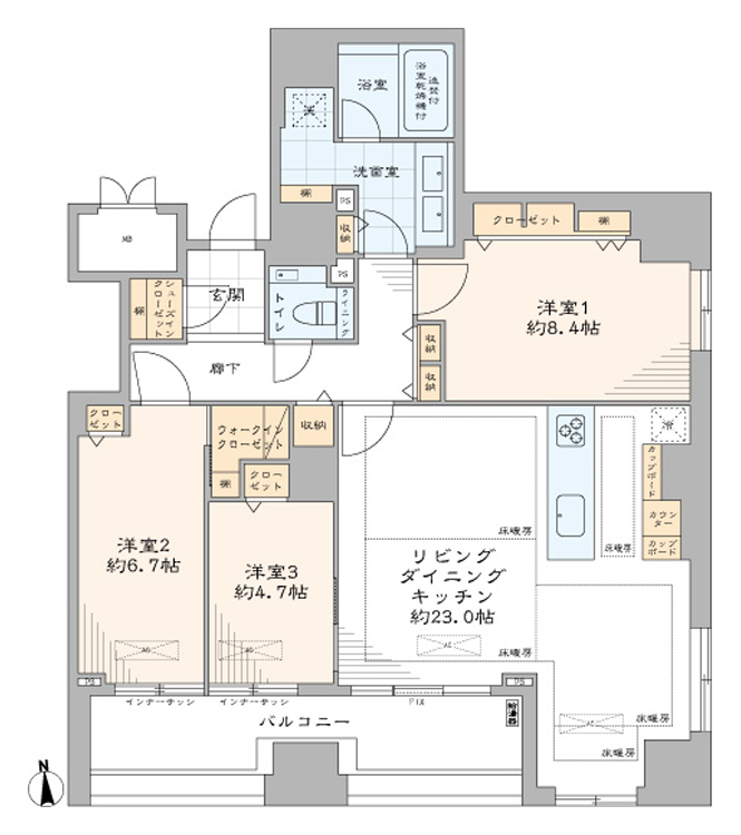パークハウス芝タワー22階の中古リノベーション物件情報｜東京都港区、芝公園駅 | LogRenove(ログリノベ)