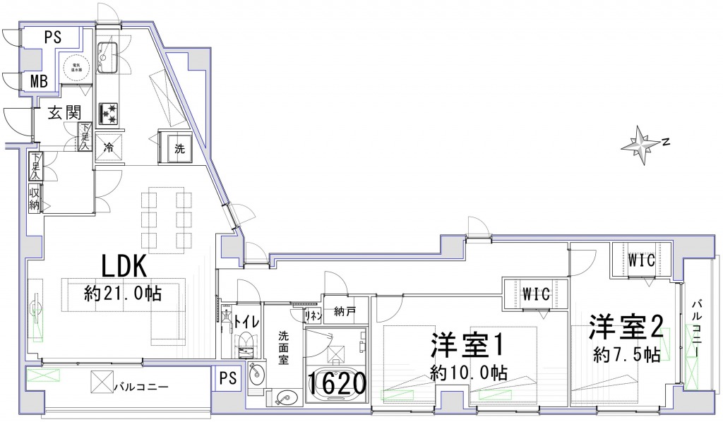 文京目白台ハイツ6階の中古リノベーション物件情報｜東京都文京区、護国寺駅 | LogRenove(ログリノベ)