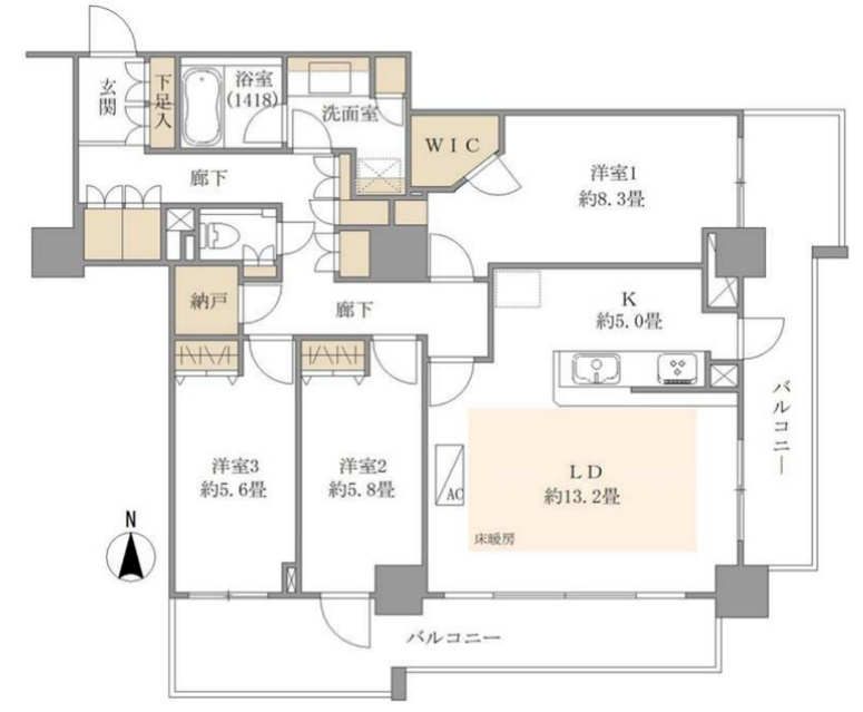 キャナルワーフタワーズEAST4階の中古リノベーション物件情報｜東京都江東区、豊洲駅 | LogRenove(ログリノベ)