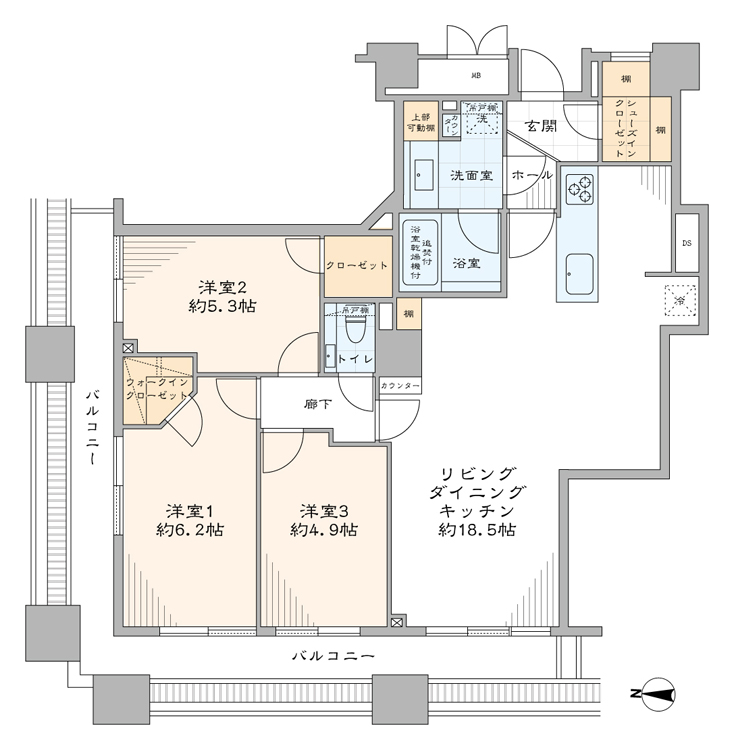 西戸山タワーホウムズ セントラルタワー棟22階の中古リノベーション物件情報｜東京都新宿区、新大久保駅 | LogRenove(ログリノベ)