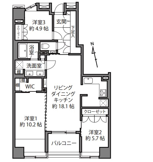 アクシアフォレスタ麻布6階の中古リノベーション物件情報｜東京都港区、麻布十番駅 | LogRenove(ログリノベ)
