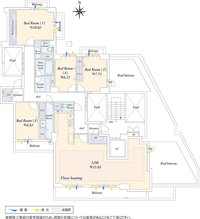 パーク・ハイム新町三丁目6階の中古リノベーション物件情報｜東京都世田谷区、桜新町駅 | LogRenove(ログリノベ)