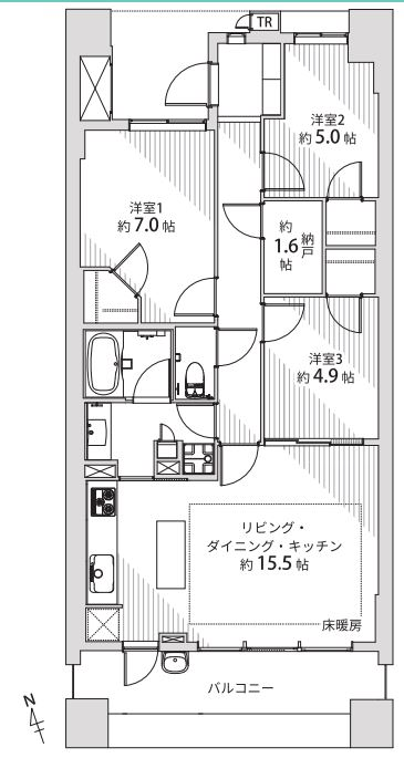 グランエスタ7階の中古リノベーション物件情報｜東京都江東区、南砂町駅 | LogRenove(ログリノベ)