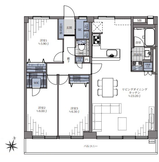 東亜サウスキャッスル11階の中古リノベーション物件情報｜東京都品川区、大崎駅 | LogRenove(ログリノベ)