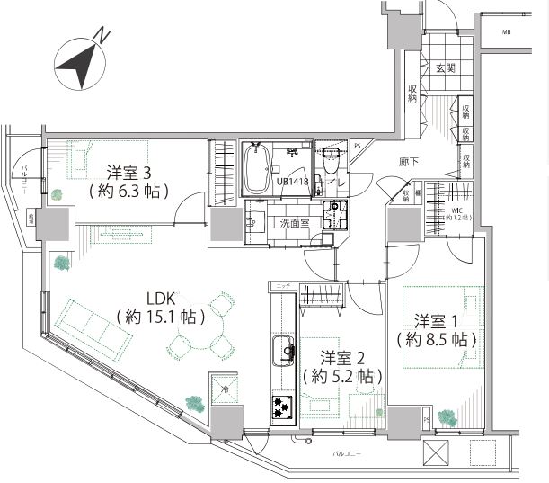 ソフィアタワー勝どき5階の中古リノベーション物件情報｜東京都中央区、勝どき駅 | LogRenove(ログリノベ)