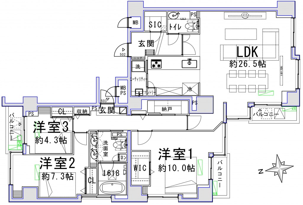 ウィンコート神楽坂5階の中古リノベーション物件情報｜東京都新宿区、牛込柳町駅 | LogRenove(ログリノベ)