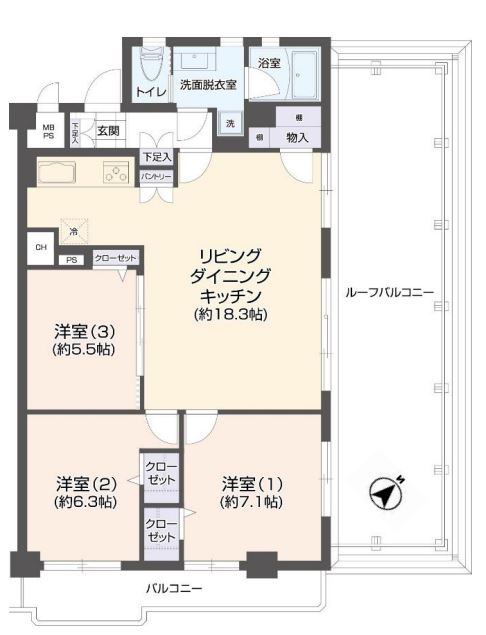 ハイネス富士見ヶ丘7階の中古リノベーション物件情報｜東京都杉並区、富士見ヶ丘駅 | LogRenove(ログリノベ)
