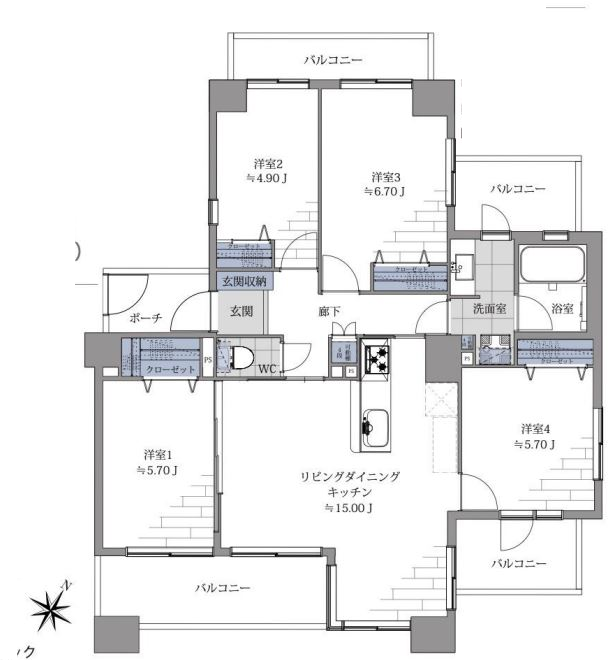ヒルズ久が原参番館7階の中古リノベーション物件情報｜東京都大田区、千鳥町駅 | LogRenove(ログリノベ)