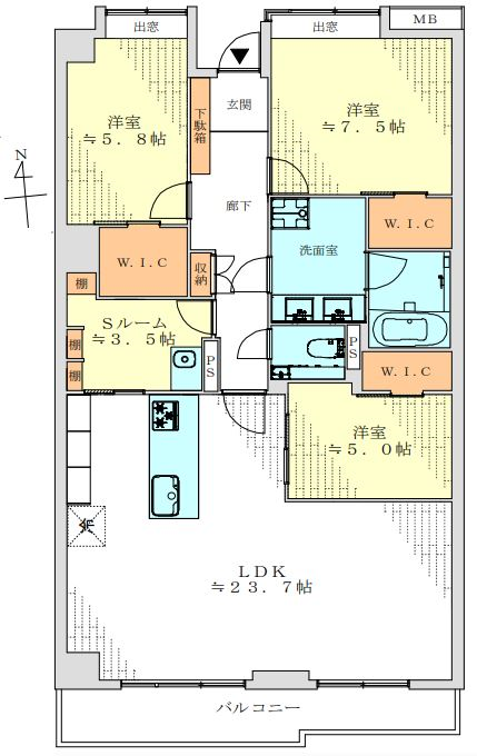 グランドヒルズB／4階の中古リノベーション物件情報｜東京都新宿区、大久保駅 | LogRenove(ログリノベ)