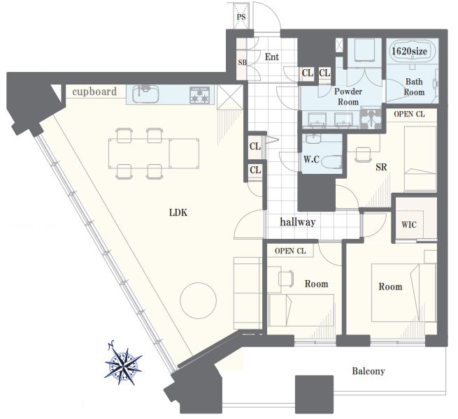 勝どきザ・タワー26階の中古リノベーション物件情報｜東京都中央区、勝どき駅 | LogRenove(ログリノベ)