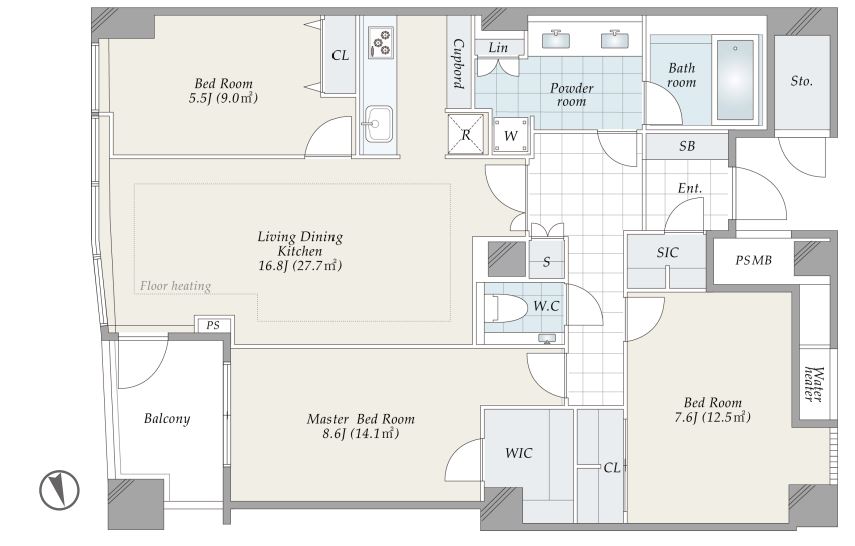 品川Vタワー25階の中古リノベーション物件情報｜東京都港区、品川駅 | LogRenove(ログリノベ)